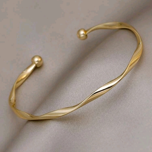 Jewelry | Twist Design Cuff Bangle | Poshmark